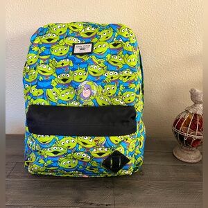 Vans | Bags | Rare Vans Toy Story Backpack Green Aliens With Hidden ...